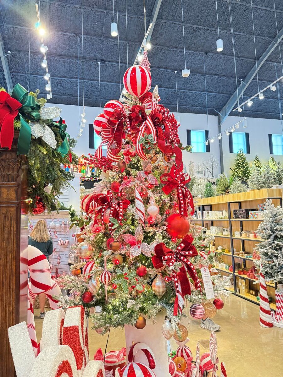 Madisonville_Christmas_store_red_Christmas_tree | Texas Travel Talk